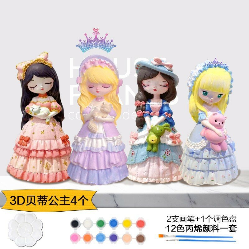 Пазл Гипсовая кукла Раскраска Граффити Рюкзак Медведь Креативный DIY Раскраска Детская живопись Образовательное ремесло