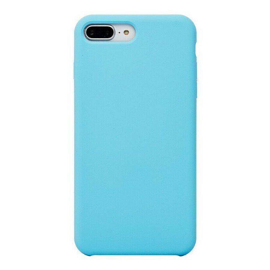 Силиконовая накладка без логотипа (Silicone Case) для Apple iPhone 7+/ iPhone 8+ светло-голубой