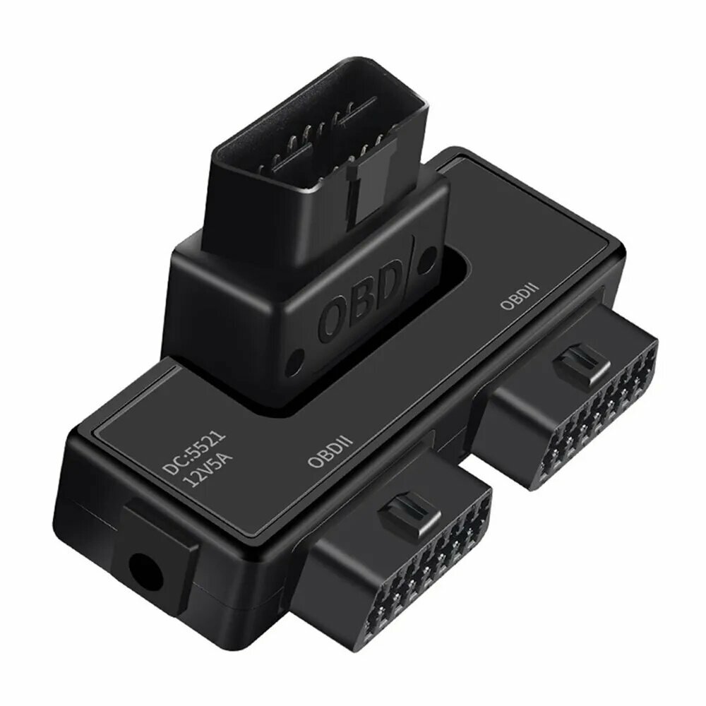 OBD2 один разделенный на два адаптера провод 16-контактный сердечник OBD расширительный кабель разъем адаптер универсальный Dc5521