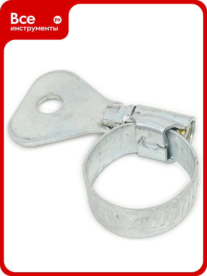 Червячный хомут Rvc 13-19 со стальным ключом 16354 из оцинкованной стали с барашком для надежного крепления