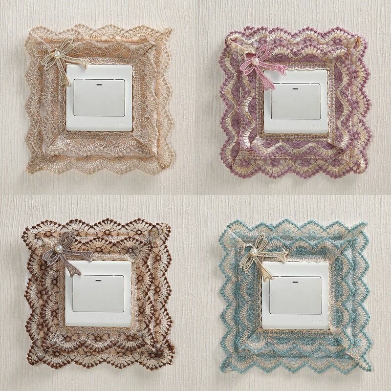 Набор из четырех роскошных крышек для выключателей, защитные крышки для выключателей в спальне, декоративные рамки для выключателей, универсальные крышки для розеток