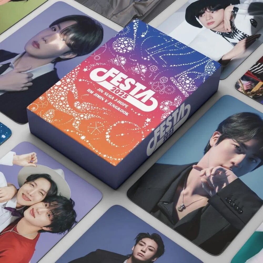 Карточка KPOP BTS / 2025 FESTA Фотокарточка / Набор 55 штук к поп карты