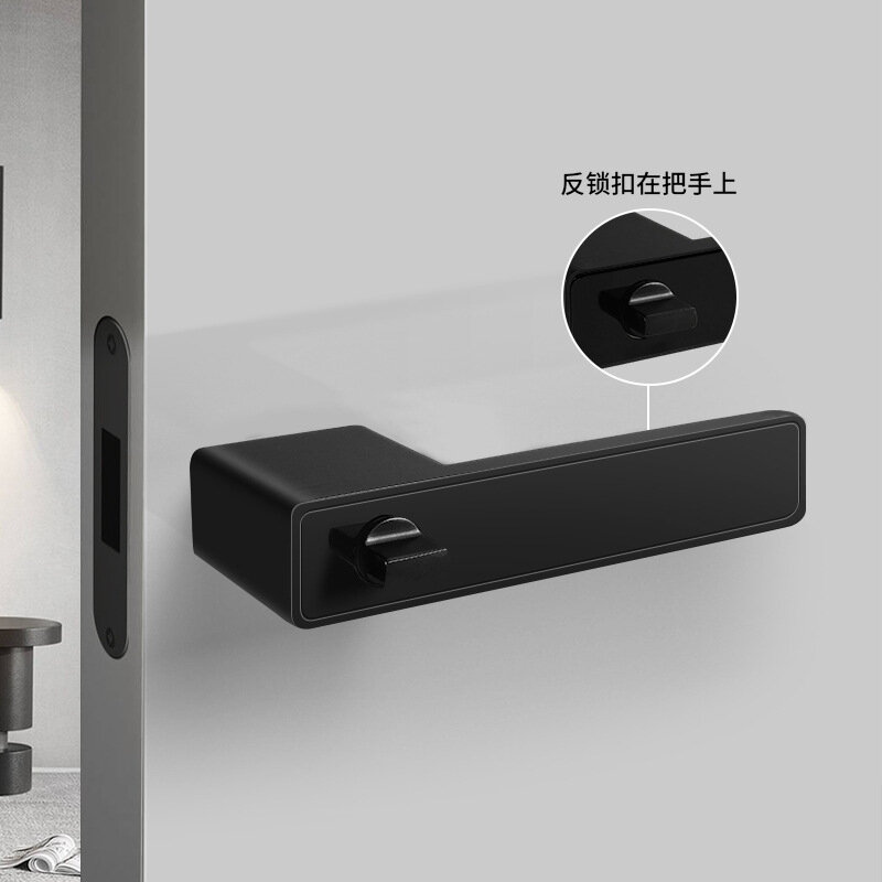 Минималистичный магнитный бесшумный экологичный дверной замок, дверной замок для спальни, интегрированный замок, дверной замок для внутреннего помещения, комплект дверного замка for the bathroom