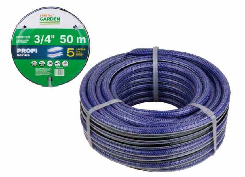 Шланг поливочный 3/4" 50м STARTUL GARDEN PROFI (5 слоев) (ST6038-3/4-50)