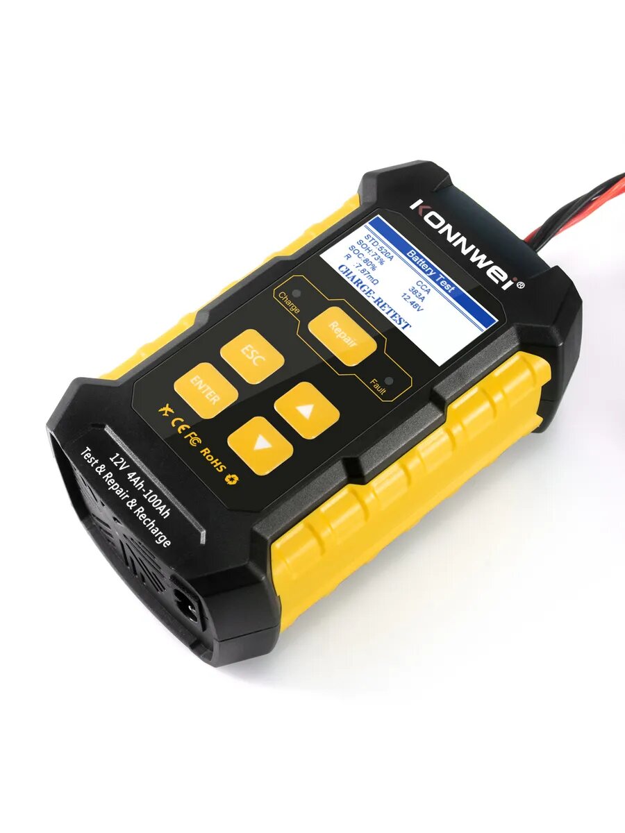 KONNWEI KW510 12 В автомобильный тестер аккумулятора 5 А