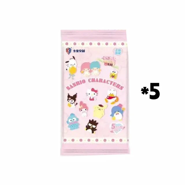 MINISO Наборы открыток KABAO Sanrio Instant Cards, Heartbeat Blinking Blind Box, Hello Kitty Cinnamon Dog, My Melody, Kuromi Pochacco Series Small Card Gifts,