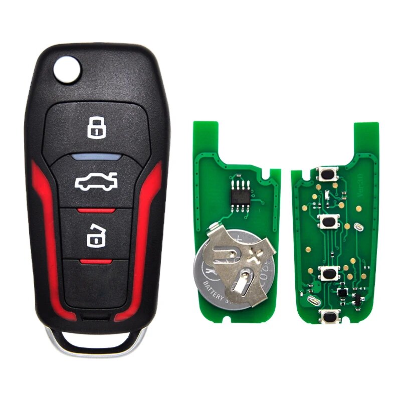 Автомобильный пульт дистанционного управления Datong World для Ford Focus 315MHz 4D63 Chip, Red 3BT