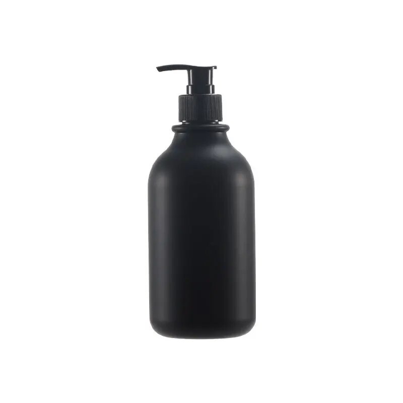 Черный дозатор для шампуня 300 мл, matte black bottle