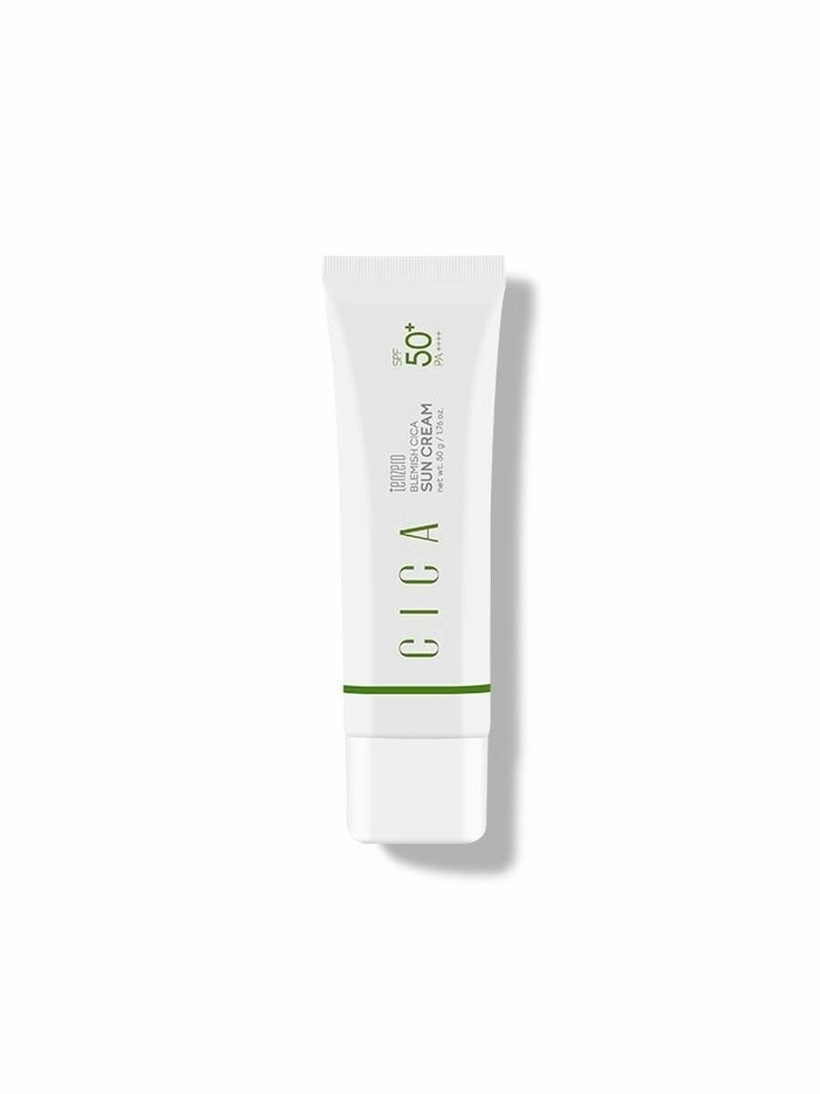 TENZERO BLEMISH CICA SUN CREAM - Солнцезащитный крем для проблемной кожи с экстрактом центеллы азиатской, 50 г