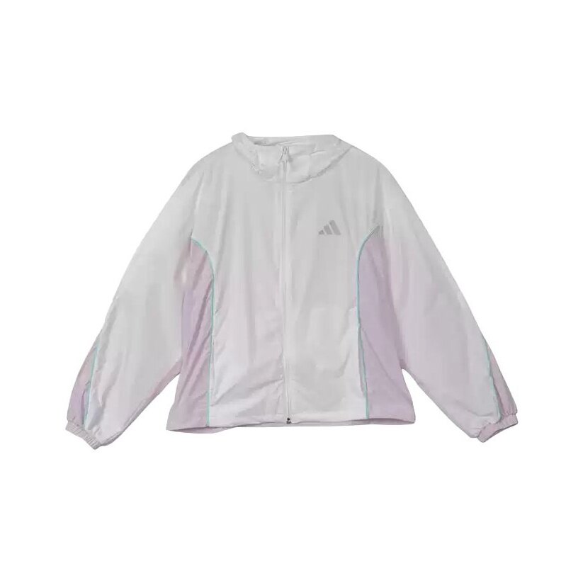Куртка adidas, размер 152, белый/фиолетовый