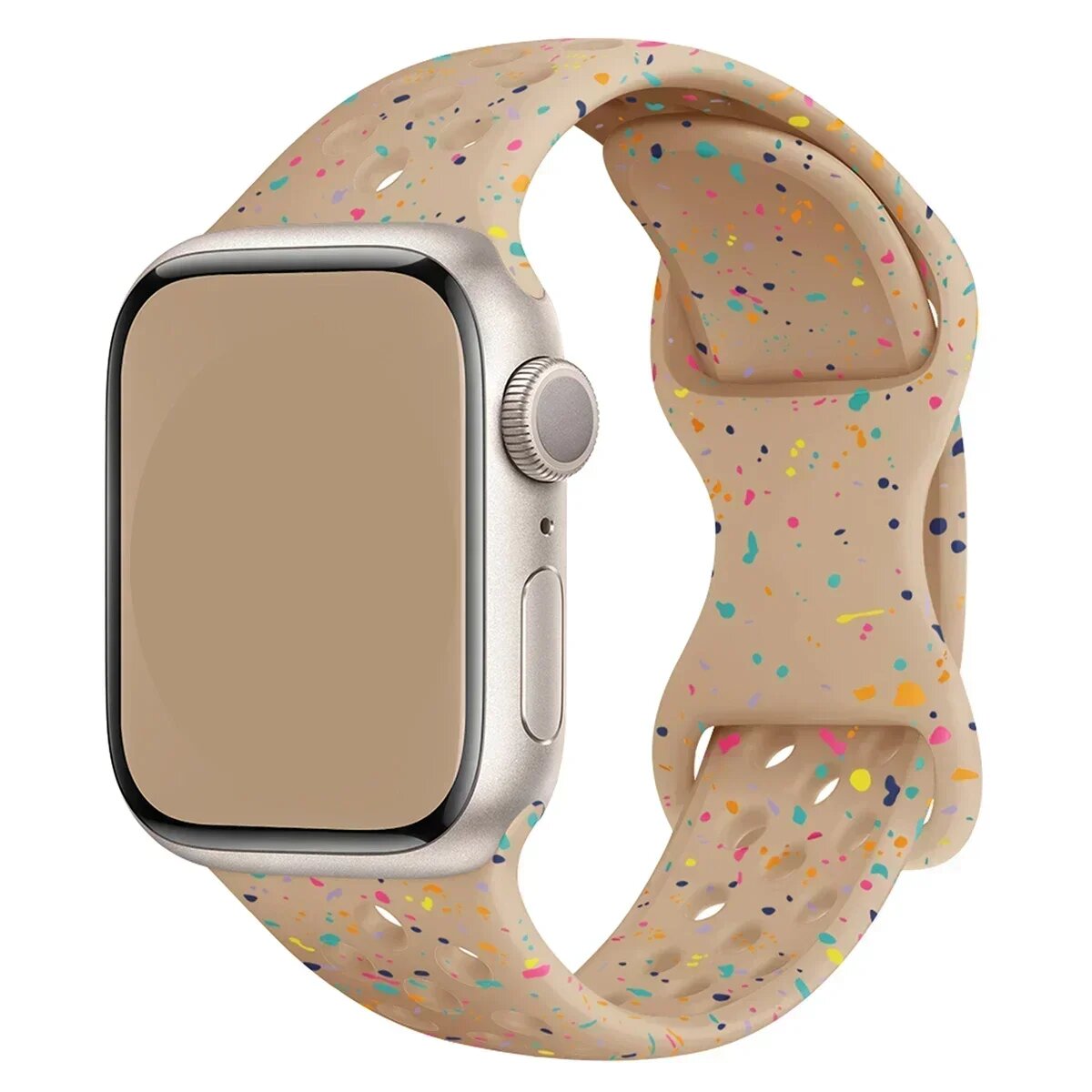 Силиконовый ремешок для Apple Watch бежевый 42/44/45/49mm