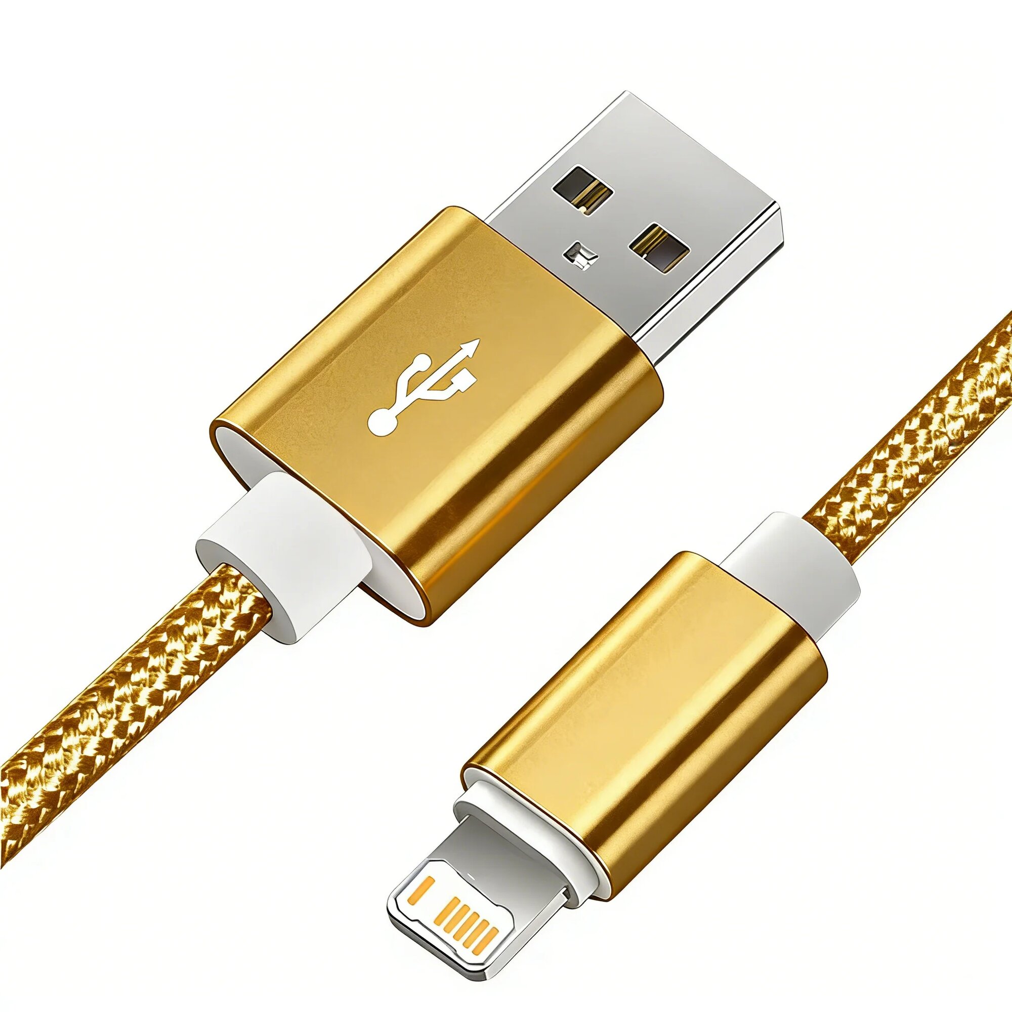 USB-кабель для быстрой зарядки для iPhone 13 Pro Max 11 12 14 Plus X XR XS 6 7 8 1 м, Желтый, Gold