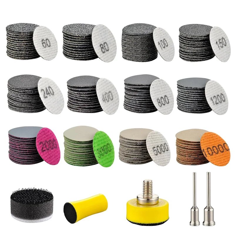 Шлифовальные диски 1 дюйм VIBRATITE 60-10000, 245 шт