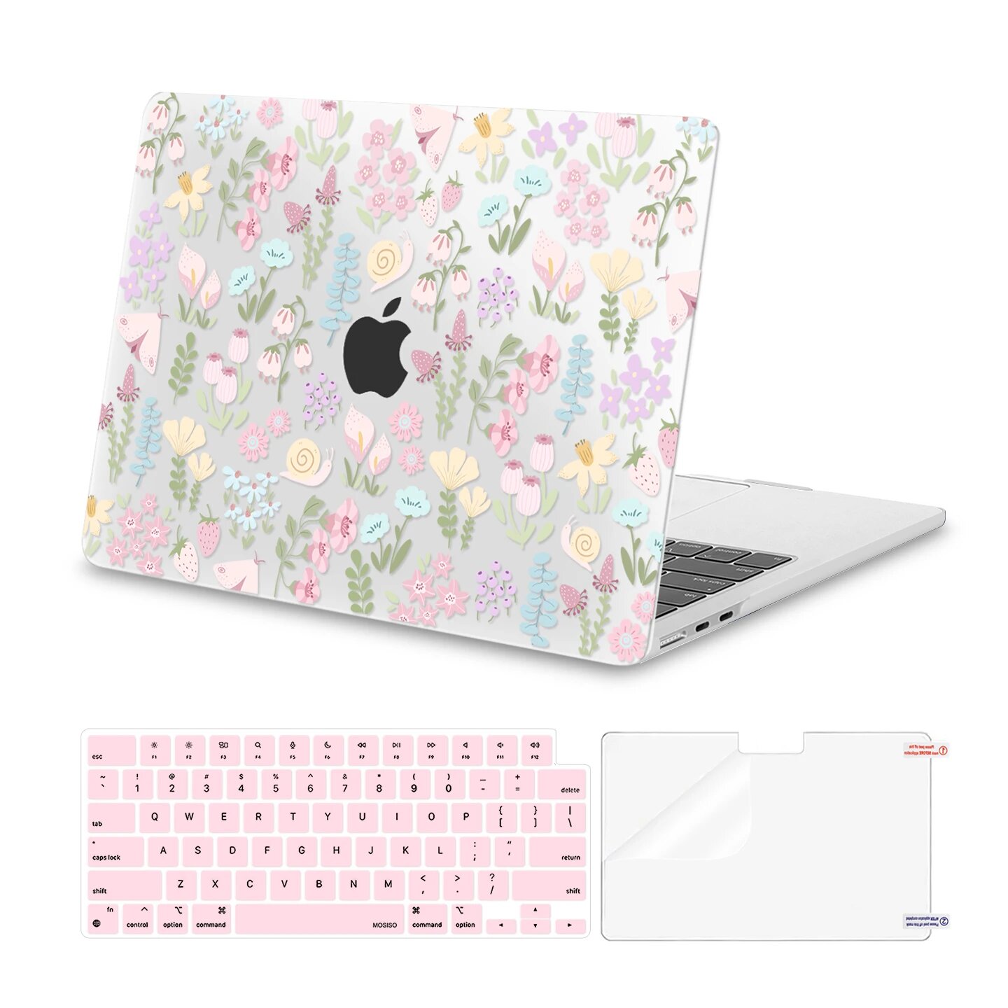 Чехол для MacBook Pro 15" (A1707, A1990) Y080, цветочный
