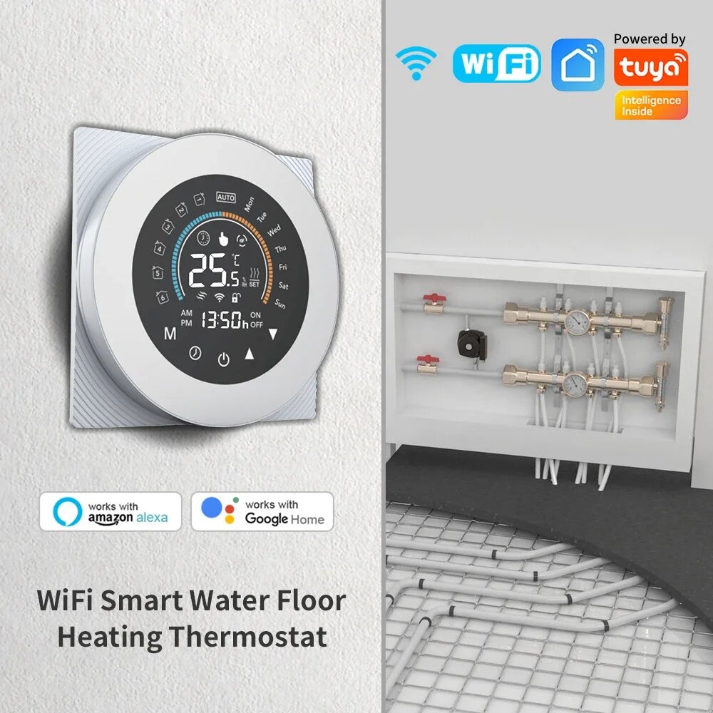 Tuya Smart Life Wi-Fi термостат для котлов и теплого пола WiFi Water Heating