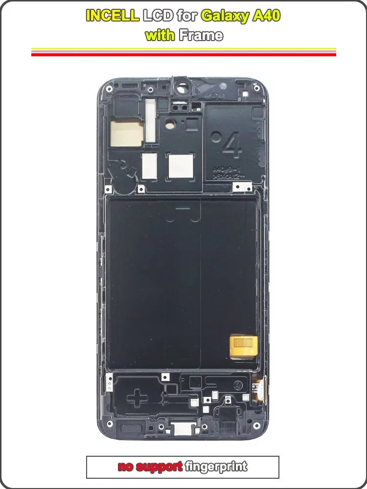 INCELL LCD для Samsung Galaxy A40 с рамкой, черный