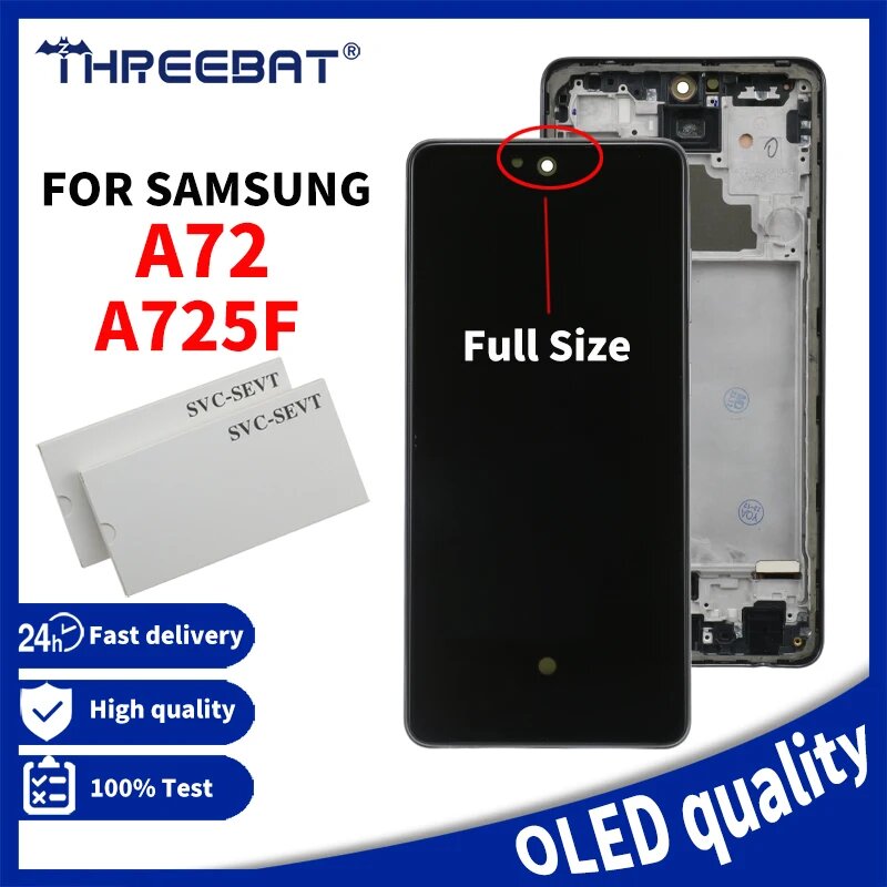 6,7 'OLED полноразмерный для Samsung A72 4G A725F ЖК-дисплей A725F/DS A725M A725M/DS Детали дигитайзера сенсорного экрана
