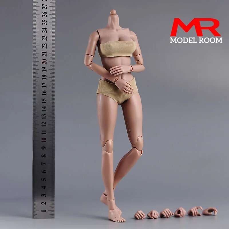 MAK 1/6 Scale White Semi-Silicone Female Figure Doll 12"