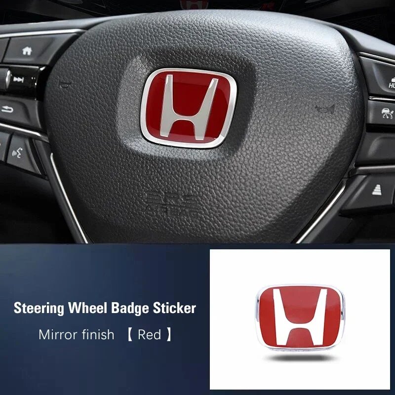 Наклейка на руль Honda Red, Стиль: 8th Accord 2008-2012