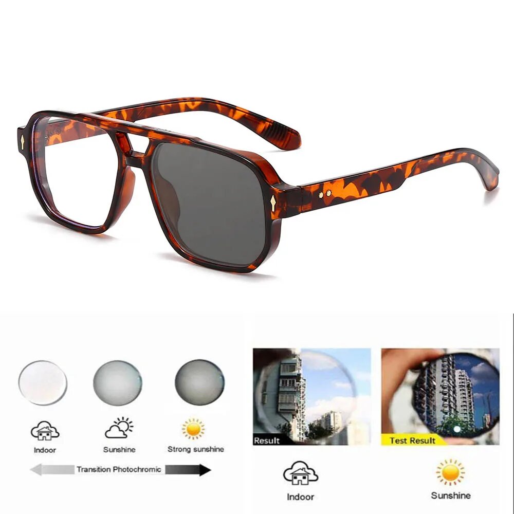 Фотохромные очки KSVEREN для близорукости Leopard, Myopia-0.75