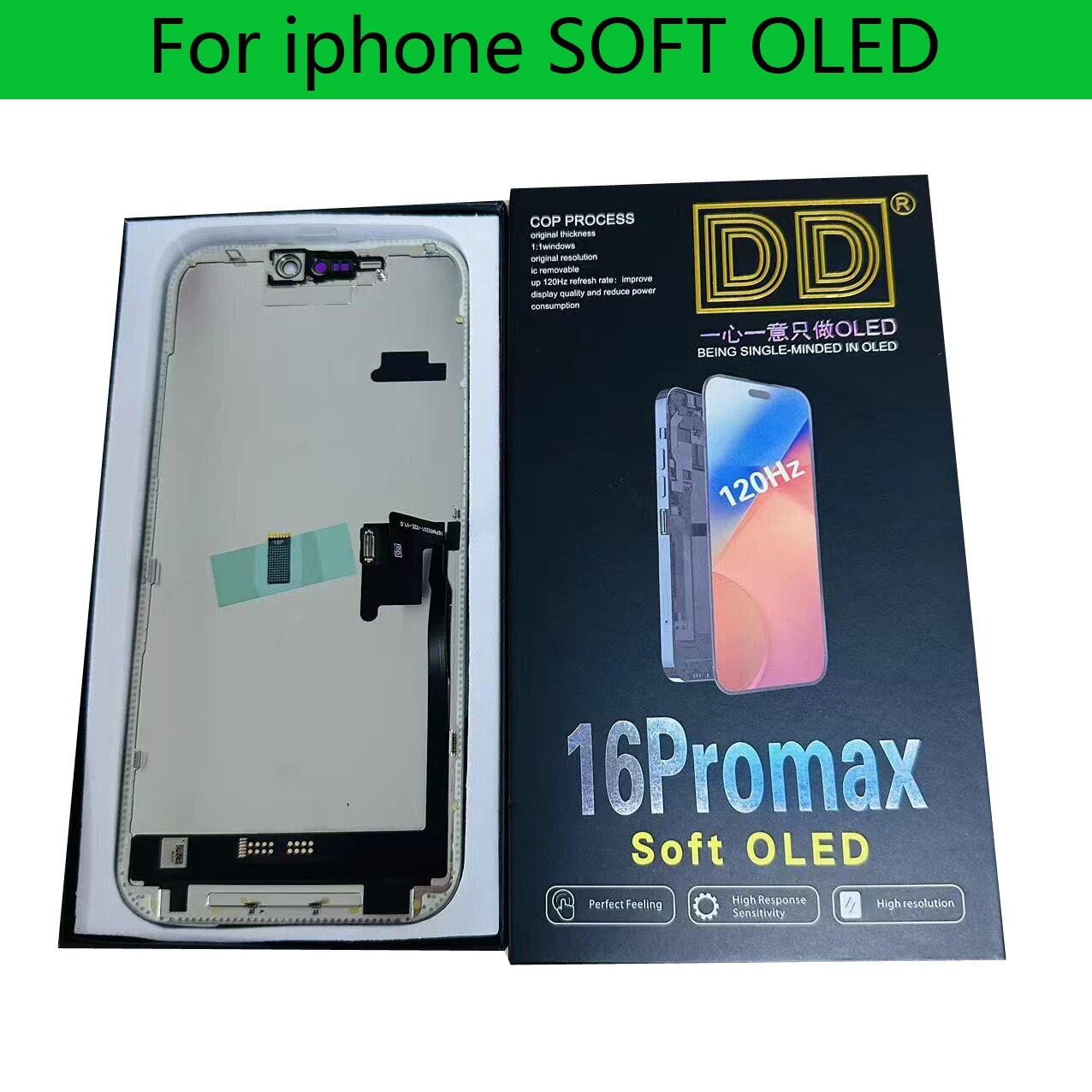 Мягкая OLED LCD-панель (дисплей) для замены экрана iPhone 13Pro 14Pro 15Pro 16Pro 17Pro Max 17Air, сенсорный дигитайзер