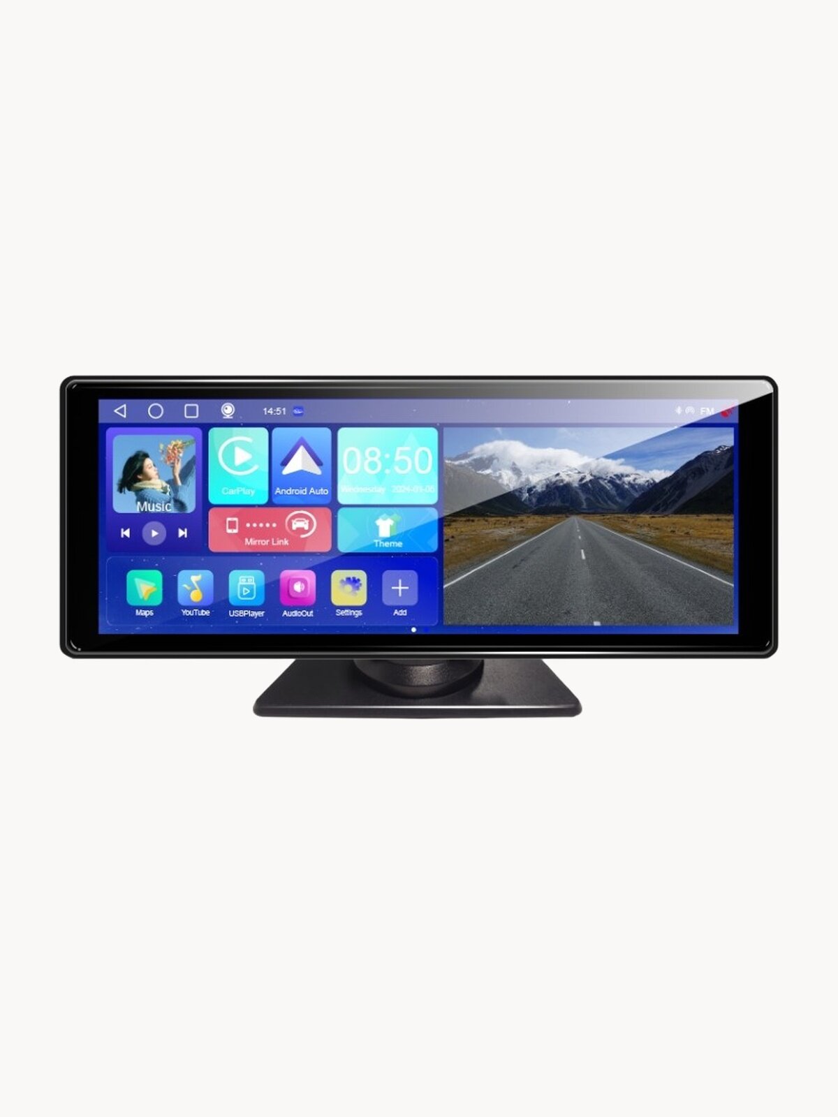 Android магнитола 2/32 гб 10.26 дюймов для любой марки авто сенсорная с экраном, CarPlay, с камерой заднего вида