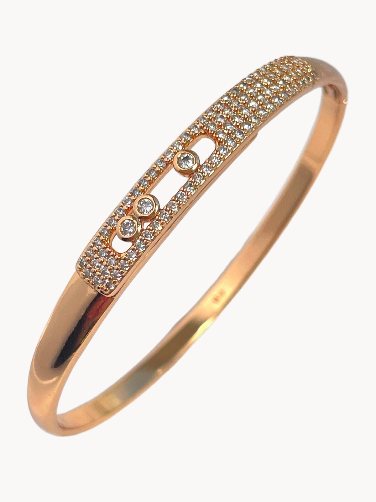 Жесткий браслет, фианит