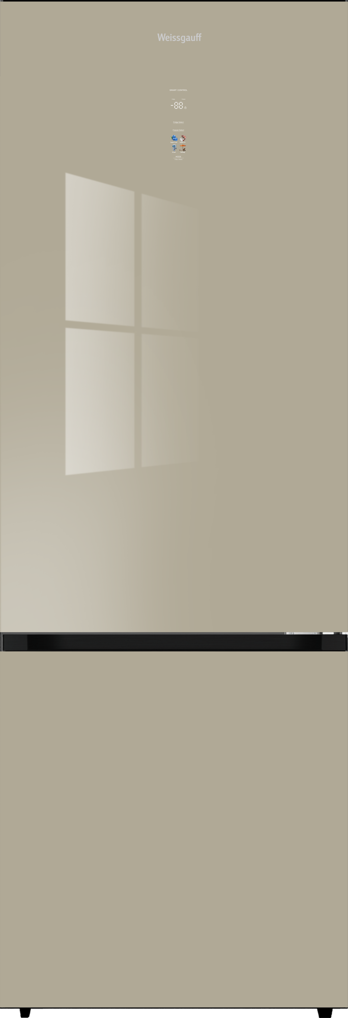 Отдельностоящий холодильник с инвертором Weissgauff WRK 2070 D Premium Inverter Total Nofrost Gold Glass