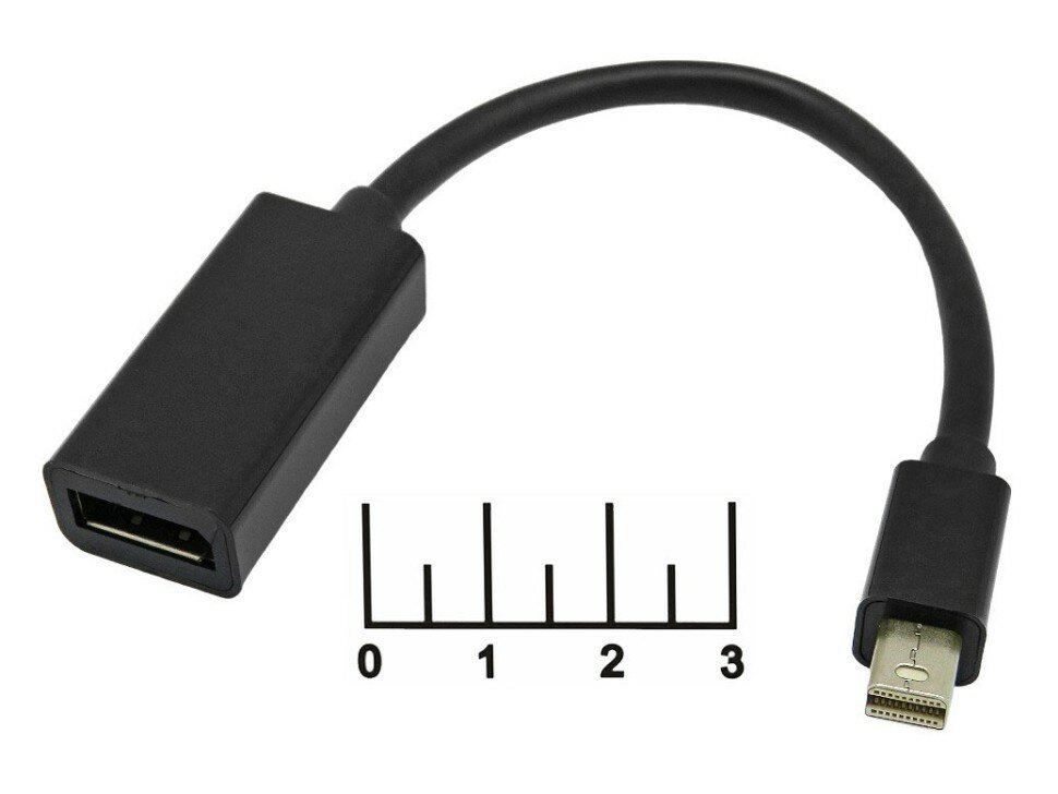 Переходник mini DisplayPort штекер/DisplayPort гнездо 15см 4K
