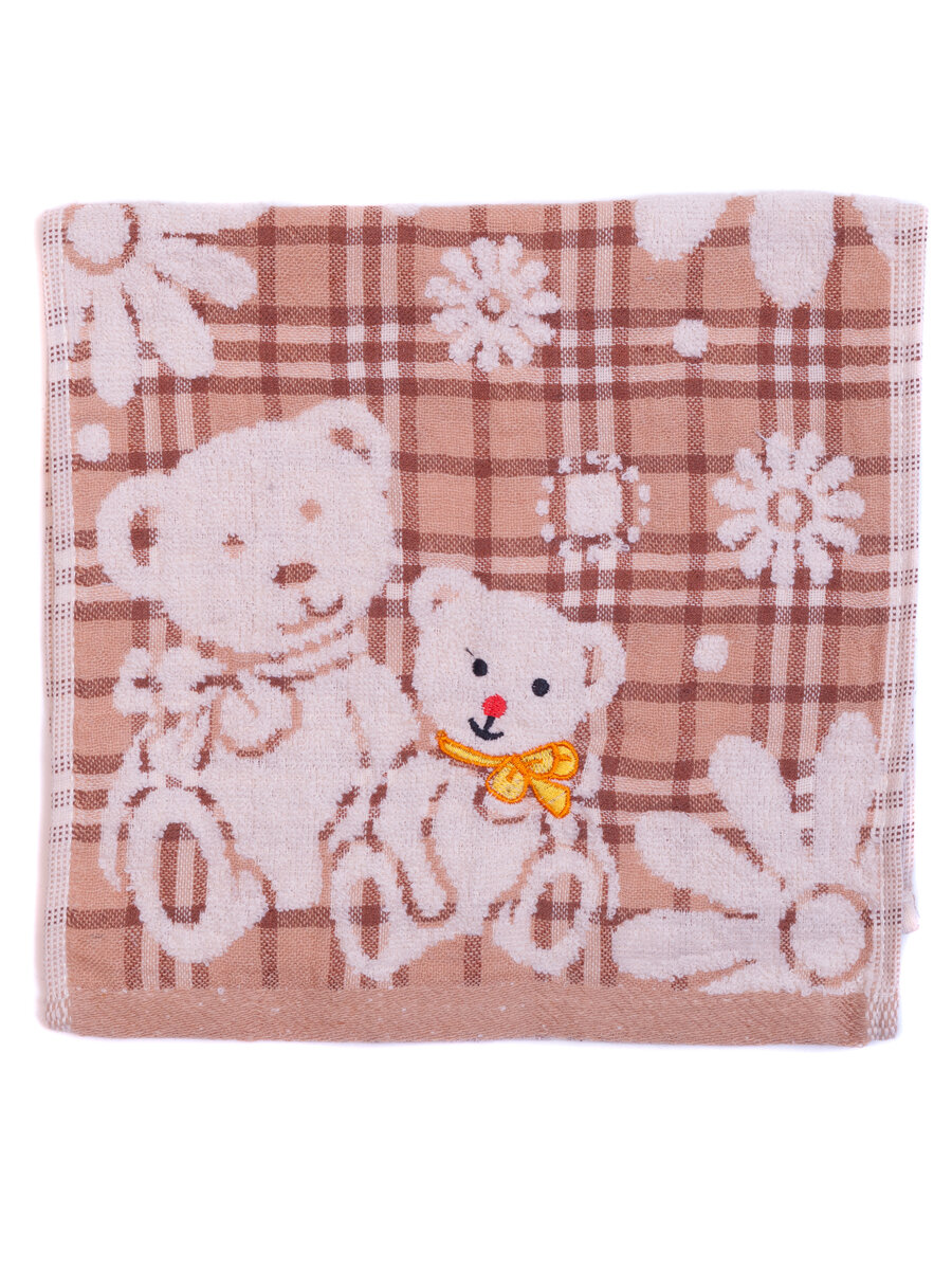 Полотенце 50х90 см. Мишки ромашка