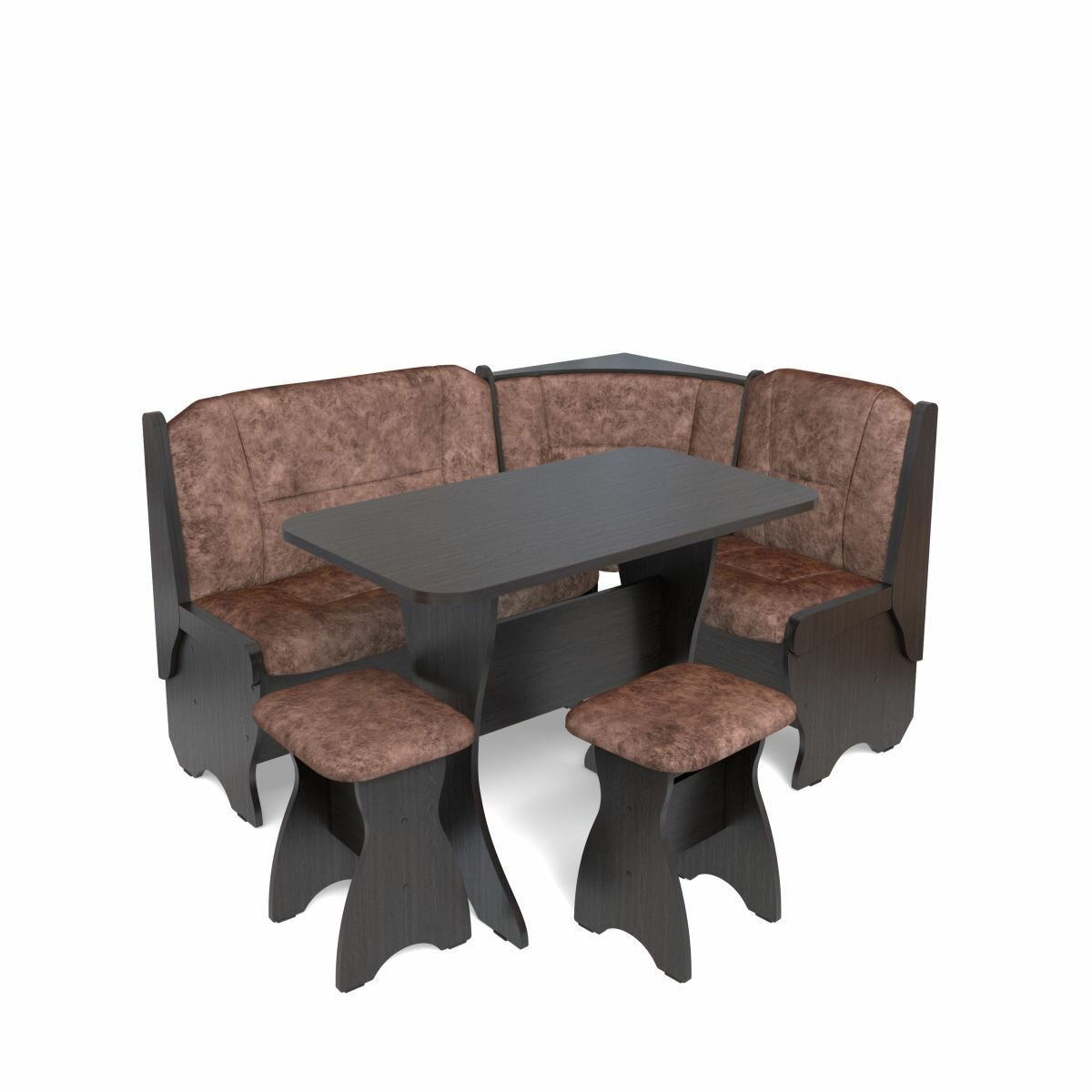 Кухонный уголок "орхидея" (столешница "Термопластик") Венге/Коньяк (Бител)