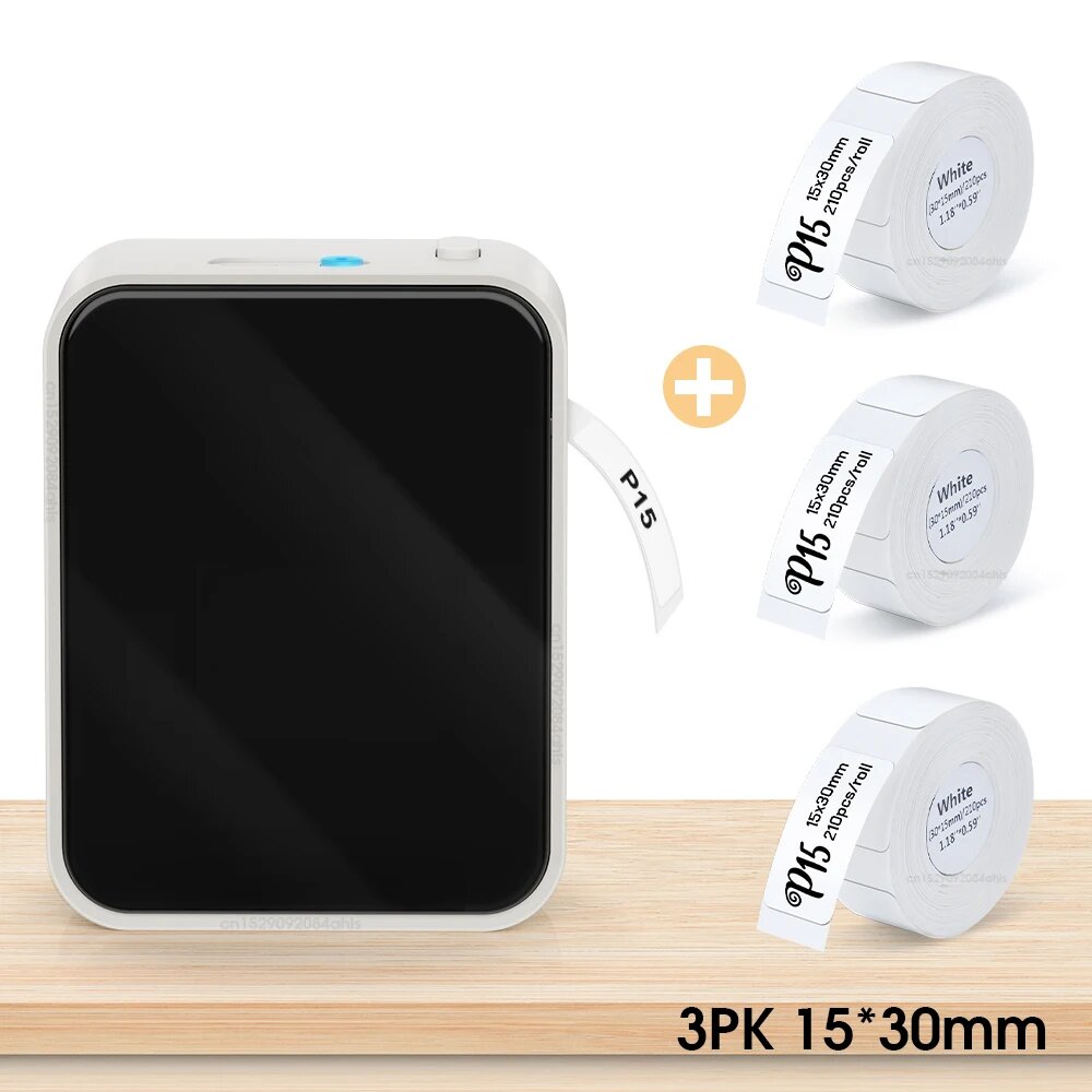 Беспроводной термопринтер этикеток UniPlus P15 White-3PK 15-30mm