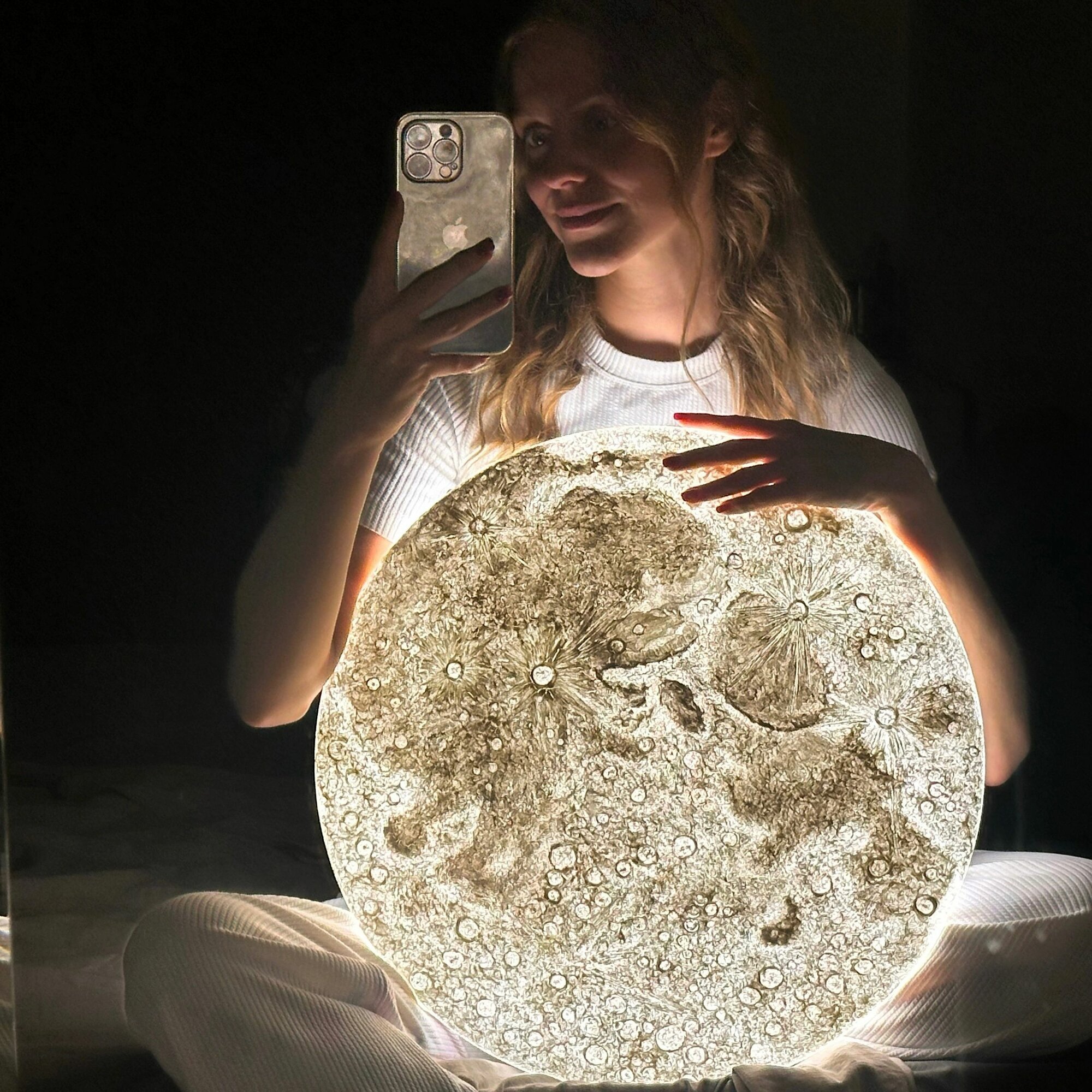 Светильник - Текстурная Луна на стену 49 см