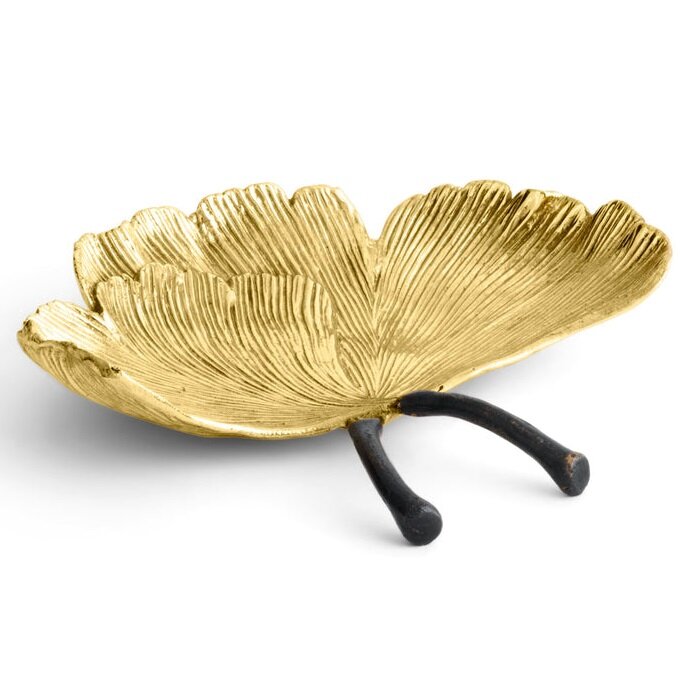 Блюдо для закусок Michael Aram Golden Ginkgo Catch All 132113