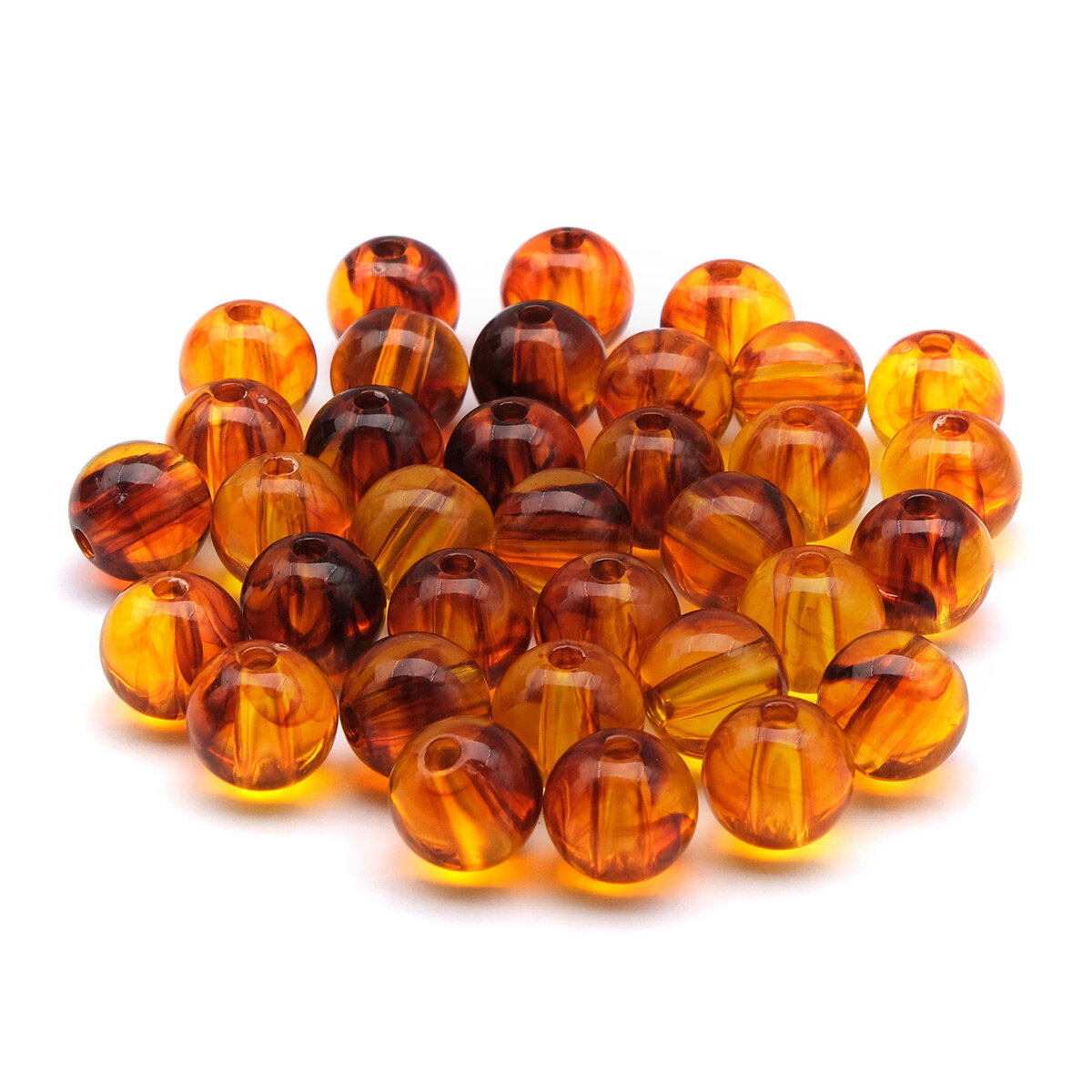 Бусины для рукоделия пластиковые круглые 'Янтарь', Astra&Craft, 2010, 10 мм, 20 г