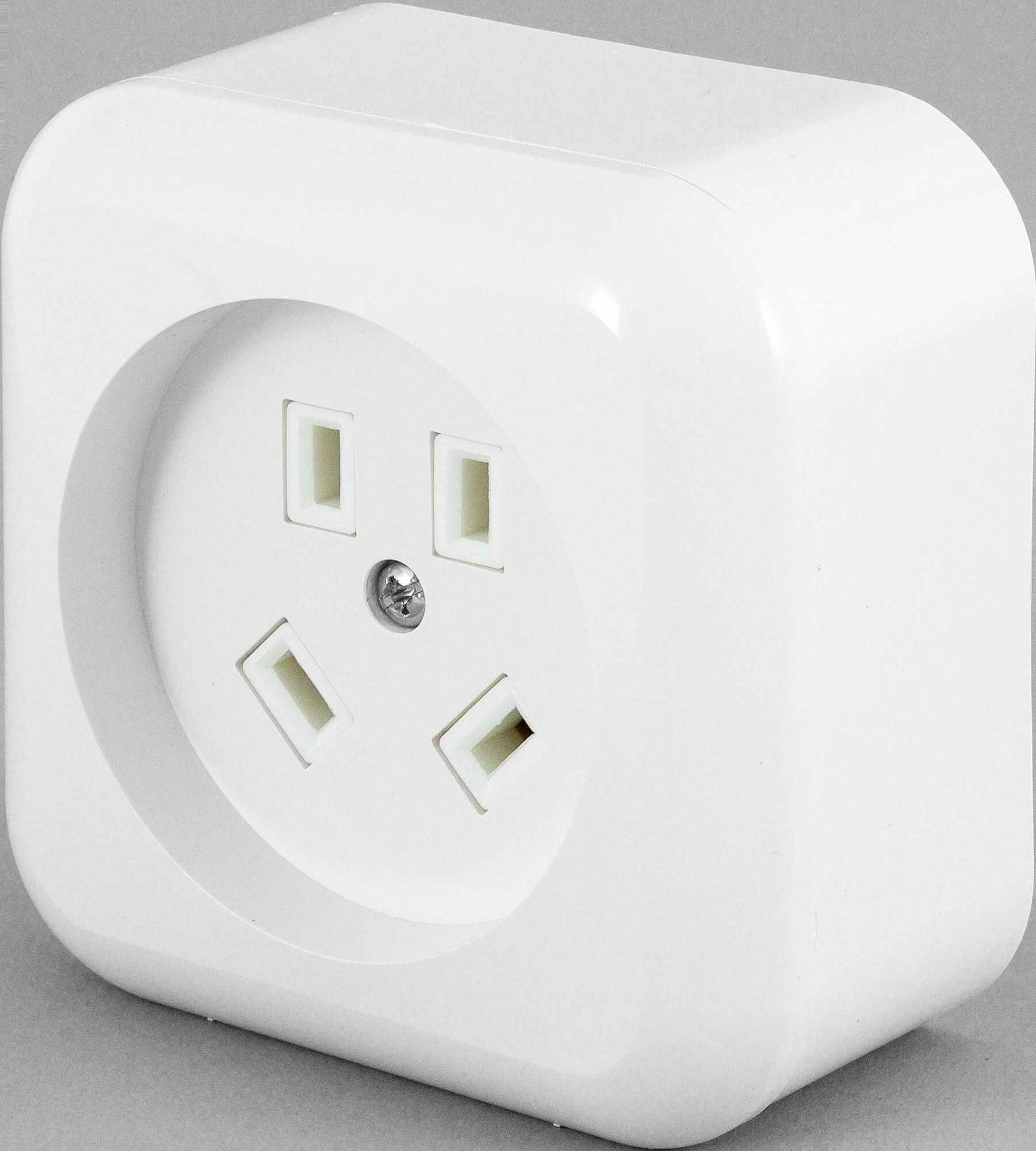 Розетка с заземлением РА32-005 250 В, цвет белый