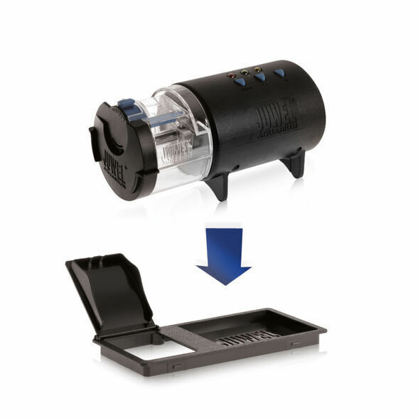 Автокормушка для рыб в аквариум JUWEL, автоматическая кормушка для аквариумных рыбок, рептилий с таймером подачи мелких, средних зерен, гранул и хлопьев