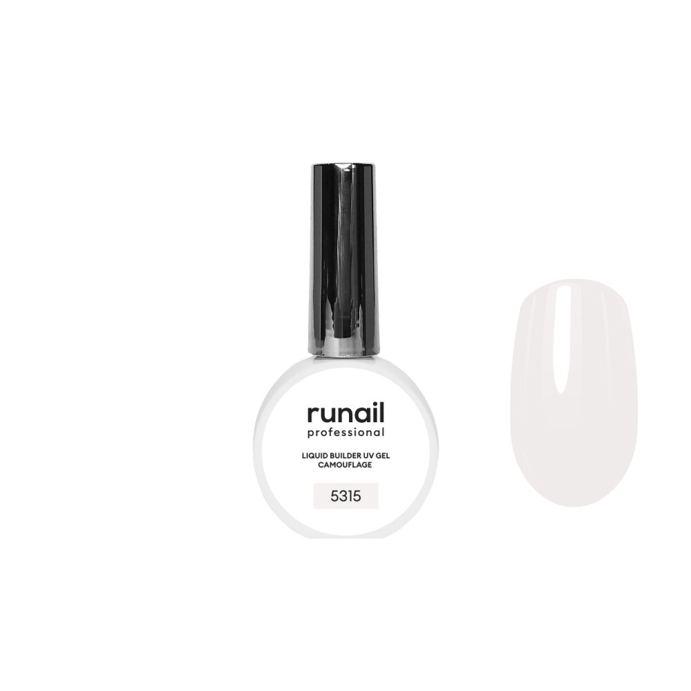 Runail, Камуфлирующий жидкий Уф-гель (цвет: Молочный коктейль), 15 мл №5315