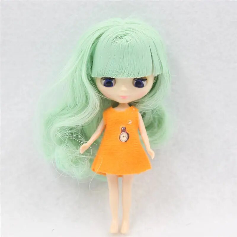 Мини кукла DBS, изумрудные волосы, nude doll