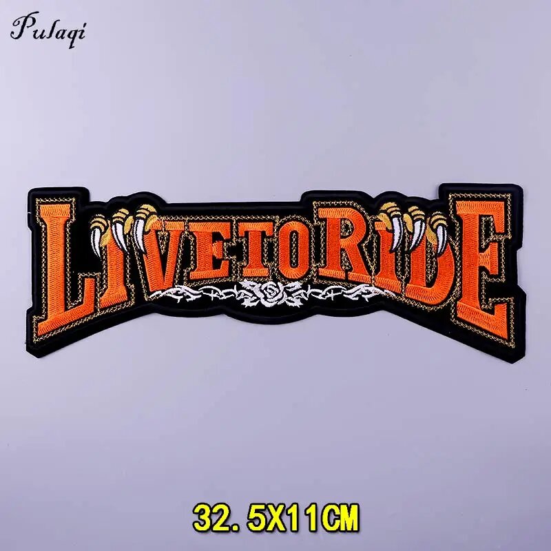 Панк-байкерская нашивка с вышивкой pulaqi Черный, DB0035CT