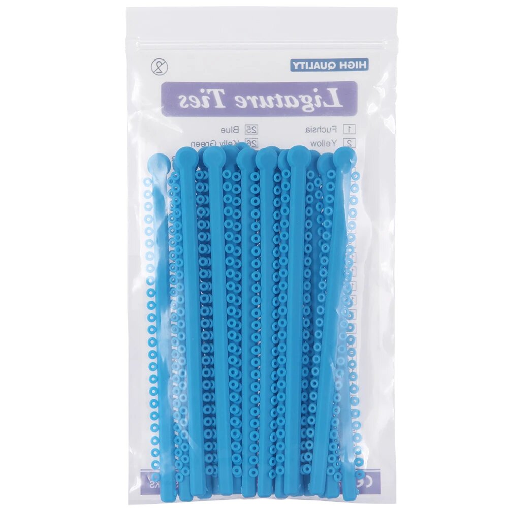 Azdent Лигатуры ортодонтические эластичные силиконовые Sky Blue