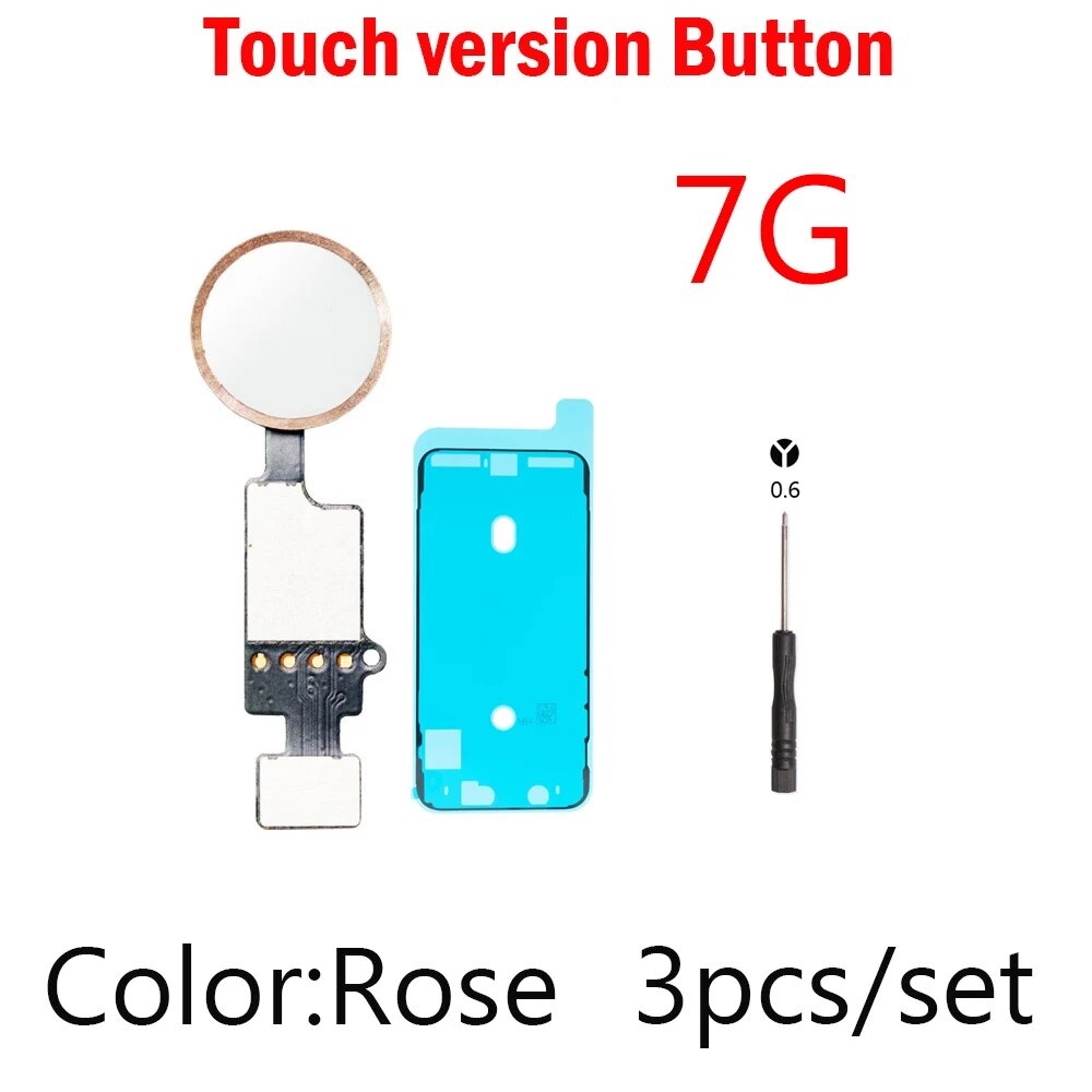 Сенсорная версия, кнопка «Домой», Flex для iPhone 7, 8 Plus SE YF, универсальное решение с функцией возврата назад For iphone7 Rose