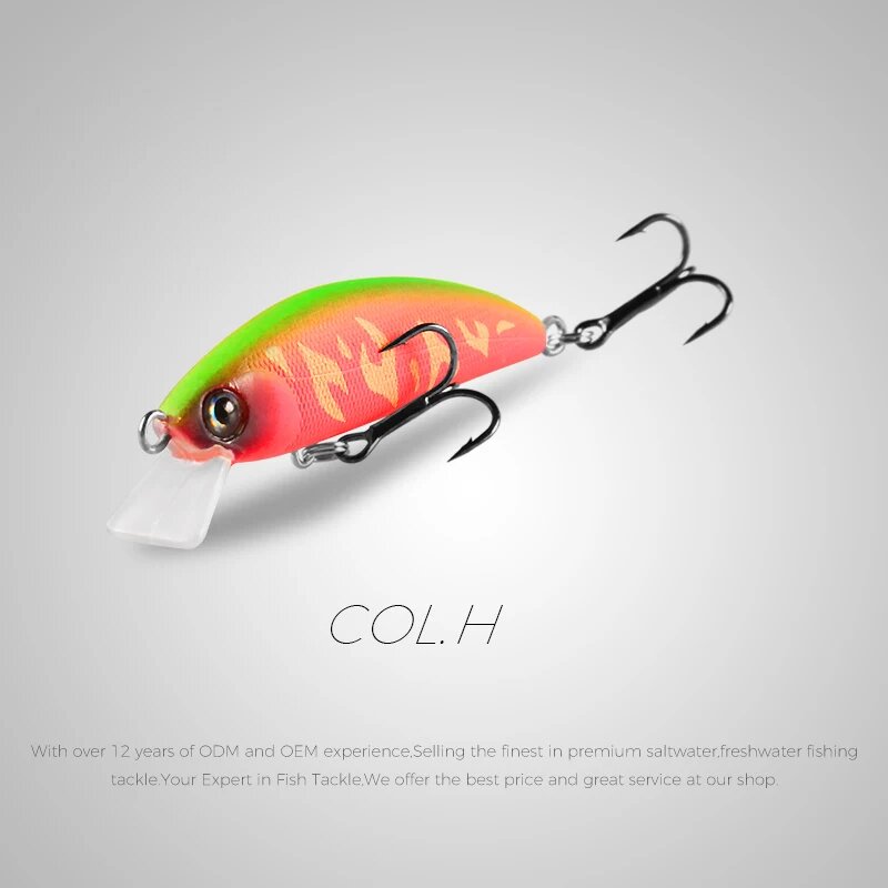 BEARKING 50 мм 5г жесткая блесна Оранжевый, Col.H