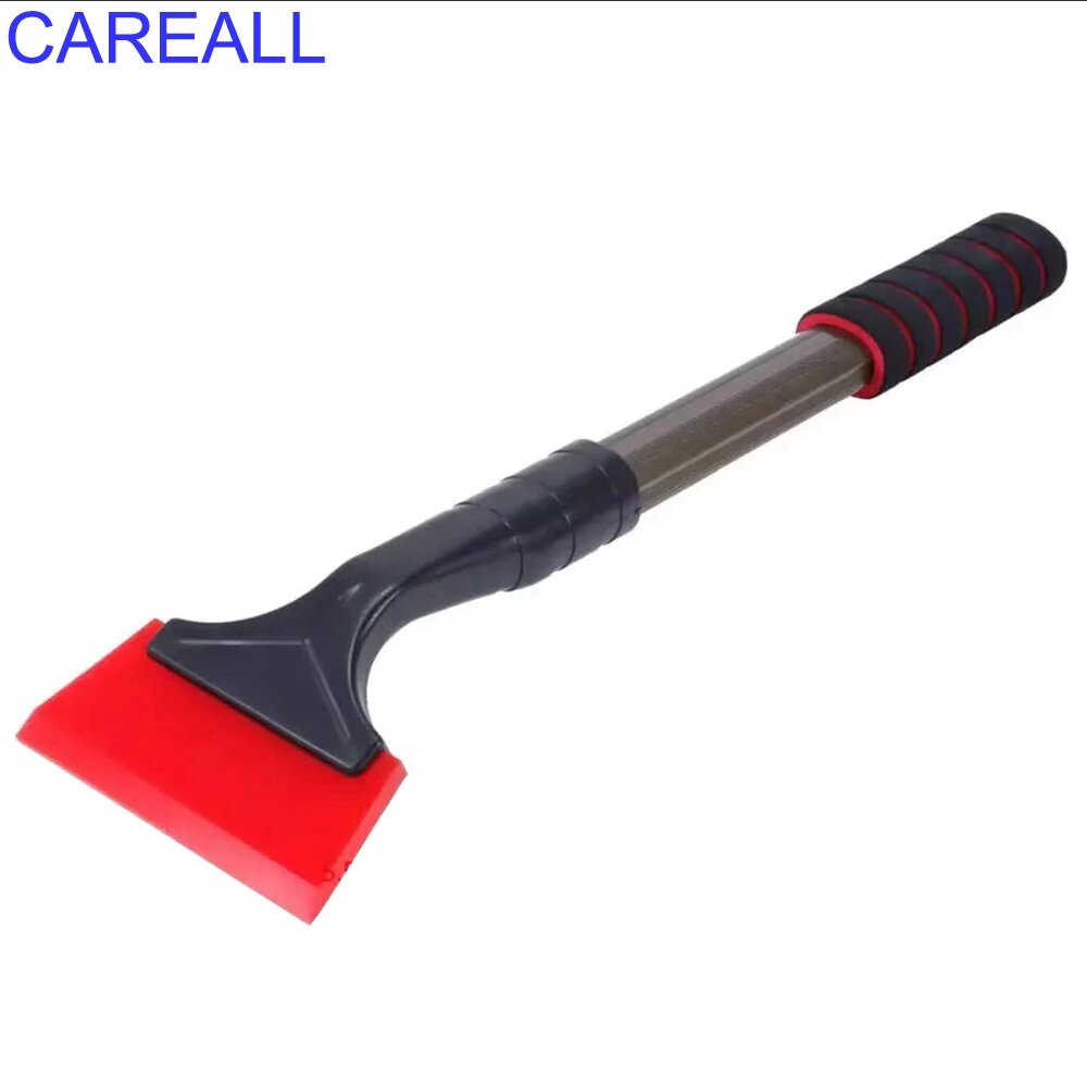 CAREALL Скребок для льда и снега с длинной ручкой, резиновый, для лобового стекла, инструмент для тонировки окон, автомобильный водосгон, для очистки стекол