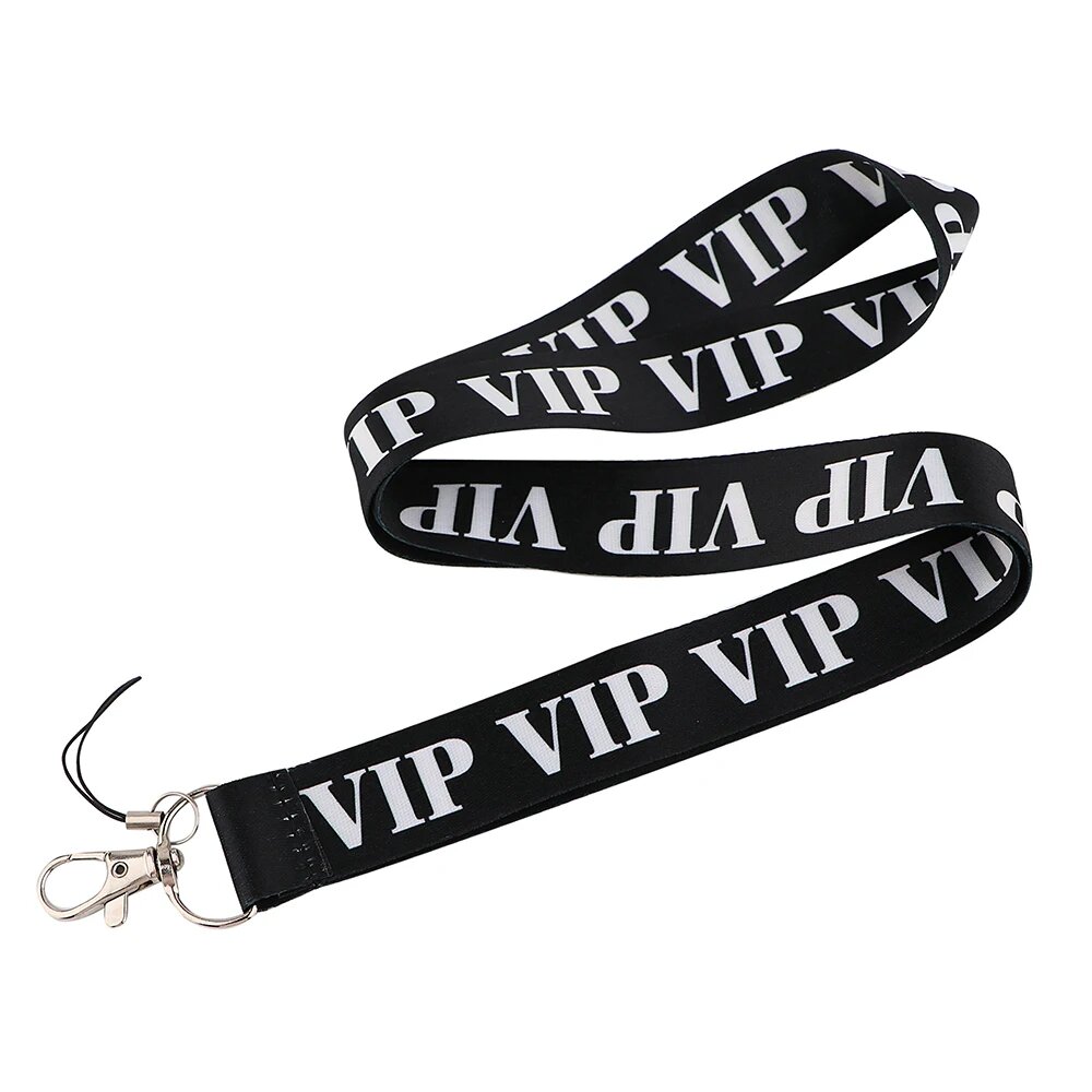 Шнурок для ключей VIP, черный шнурок для ключей, Значки для ID, шнурок для сотового телефона, ремешки на шею, аксессуары, подарки