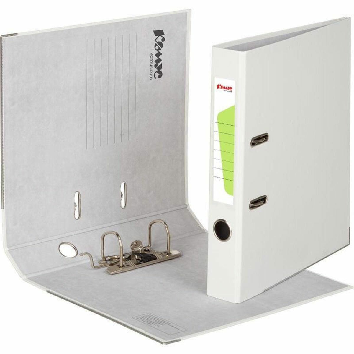 Папка-регистратор Комус Экономи (50мм, А4, до 350л.) белый жасмин (956256)