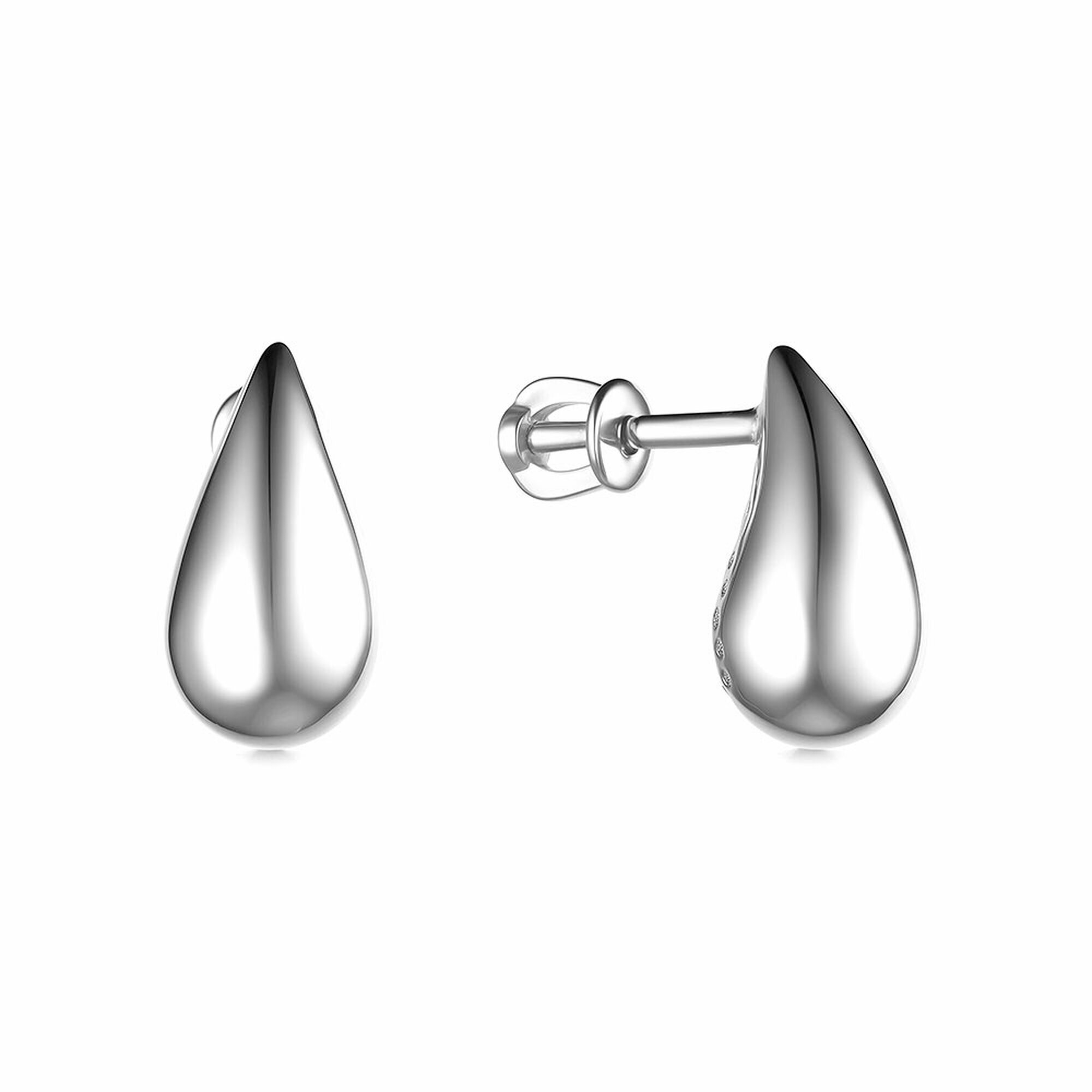 Серьги пусеты, серебро, 925 проба, родирование