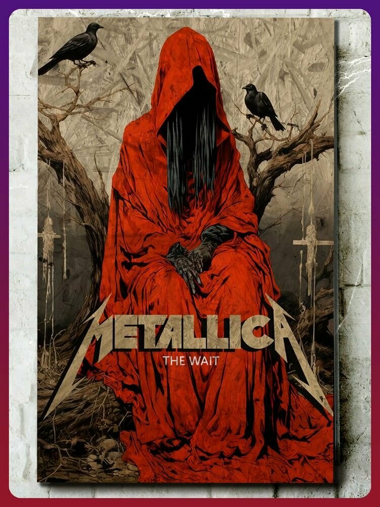 Картина интерьерная на рельефной доске Музыка Metallica (Металлика, Джеймс Хэтфилд, трэш, хеви, хард, рок) - 62412125