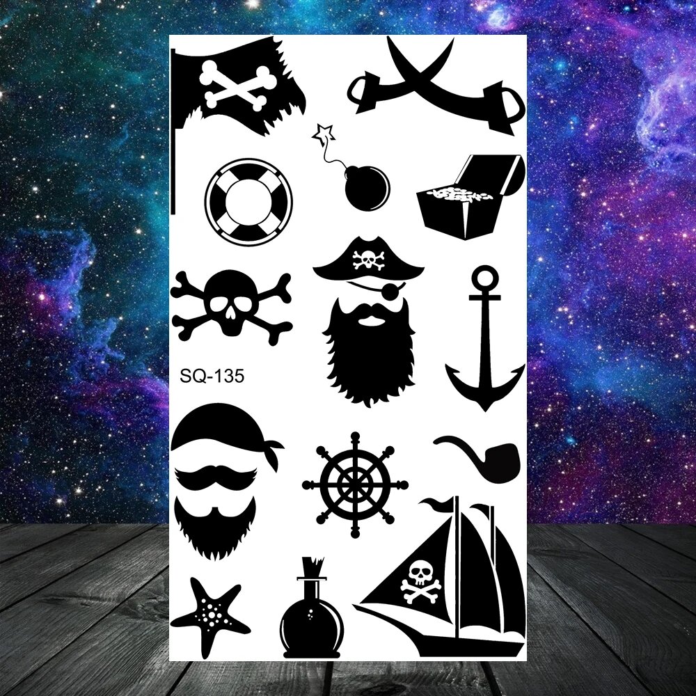 Временные татуировки COKTAK Пиратский череп CSQ135