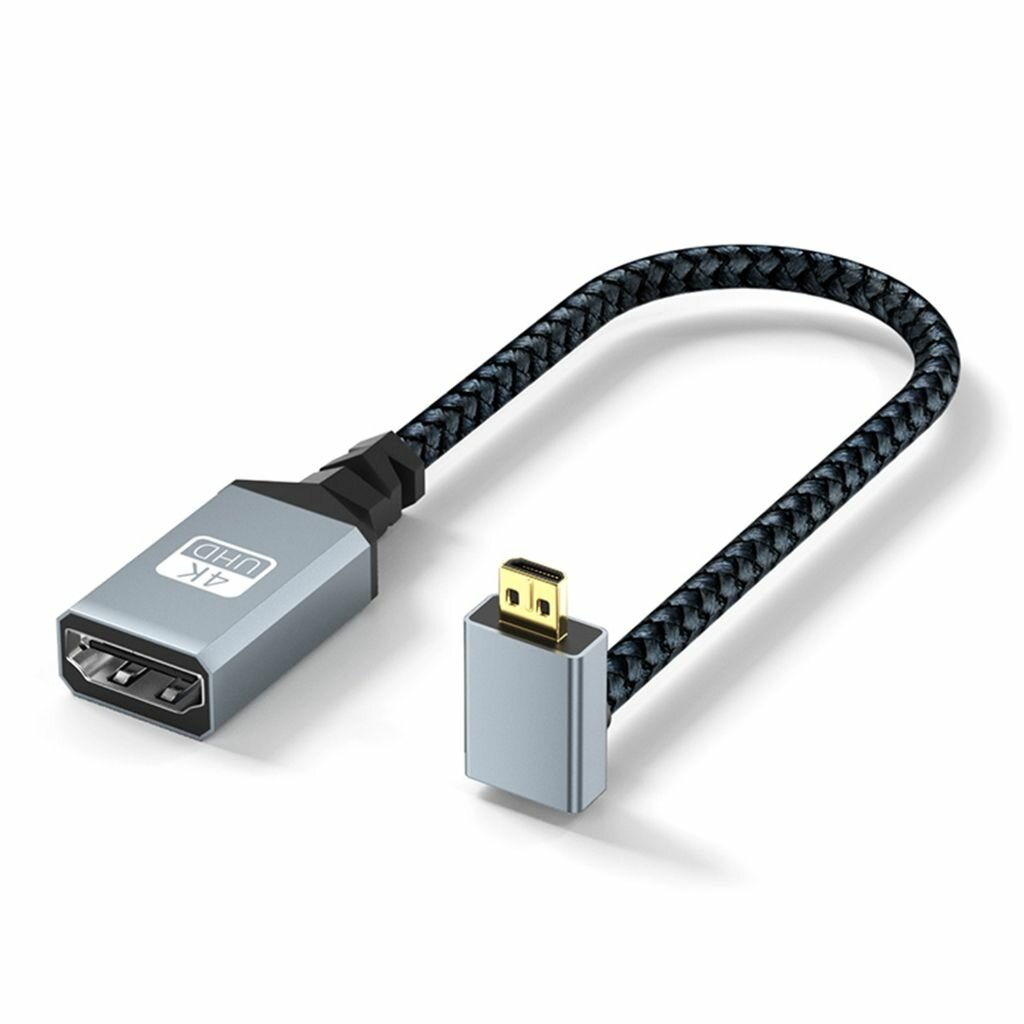 HDMI-мама к микро-HDMI-папа HD-видеокабель 4K-нисходящий стиль-металлический стиль